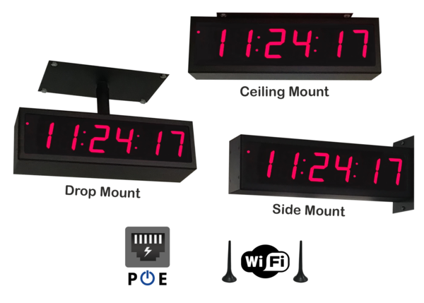 NTP PoE and WiFi Displays - TimeMachines Inc.